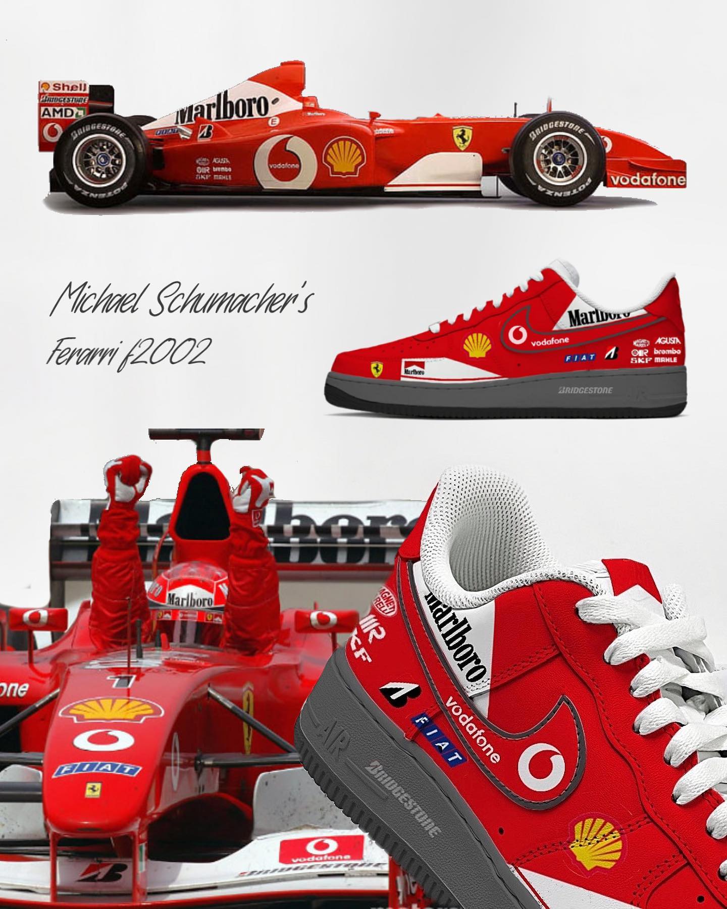 Michael Schumacher x Ferrari // Nike Air Force 1 – 1lessidiot