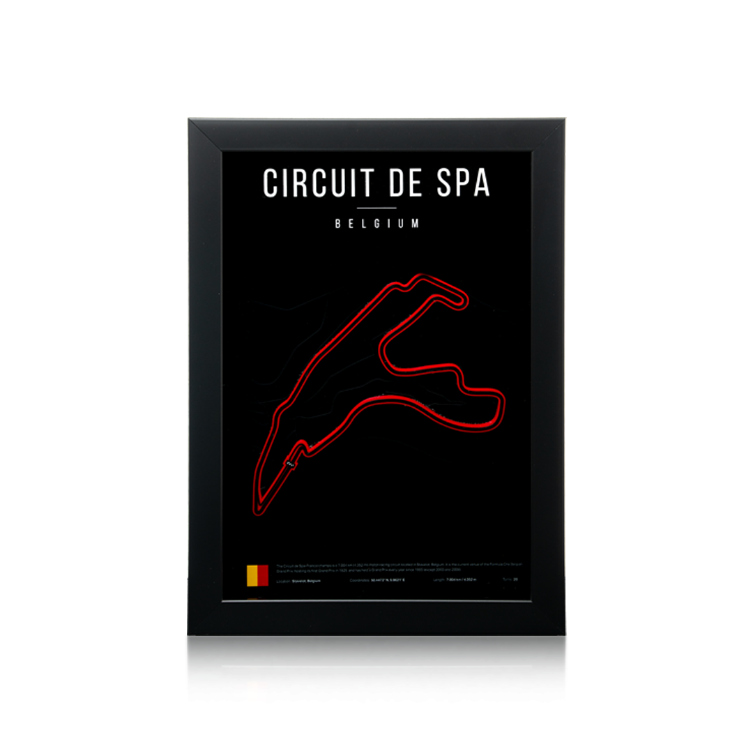 Circuit De Spa F1 Track 3D Wall Frame – 1lessidiot