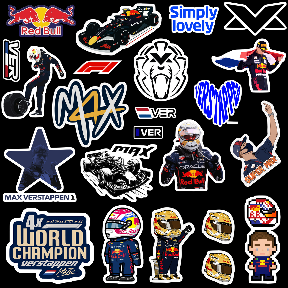 Max Verstappen Sticker Pack – 1lessidiot